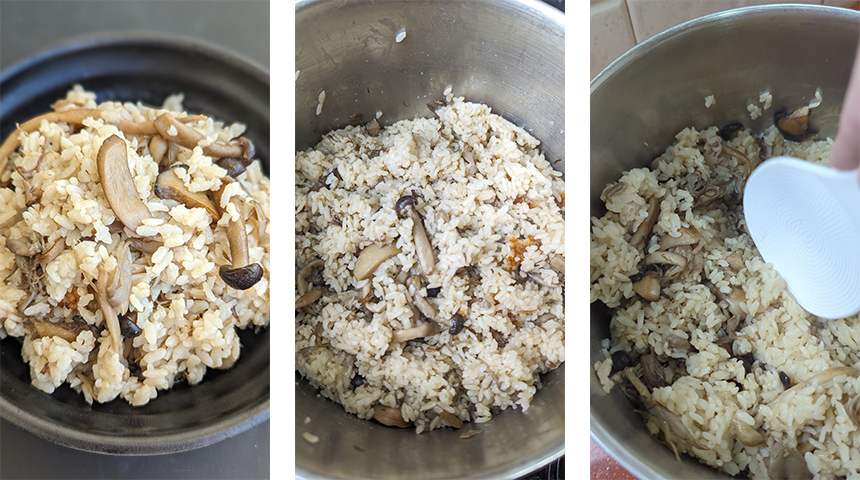 אורז עם פטריות יפני – kinoko no takikomi Gohan – מכופפת מקלות